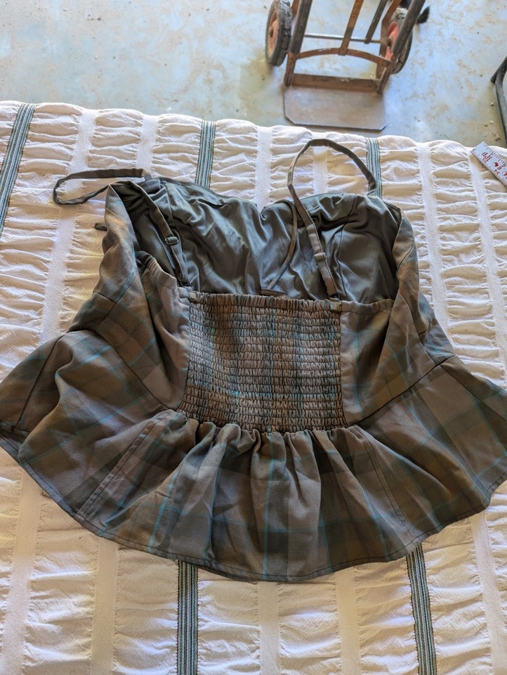 Torrid Outlander Plus Size 2 Corset Tank Top Plaid Spaghetti Straps | eBay