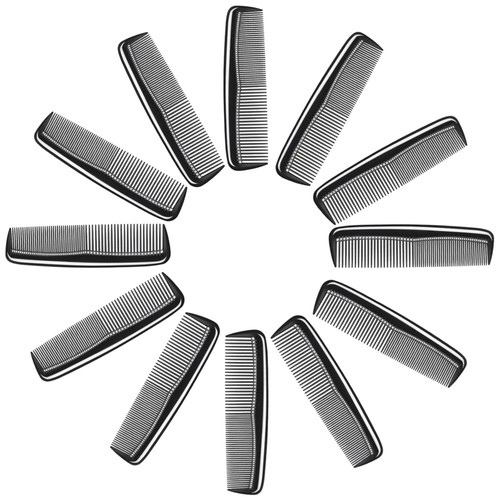 12 Pieces Pocket Hair Combs, 5" Combs for Men & Women, Travel-Friendly ...