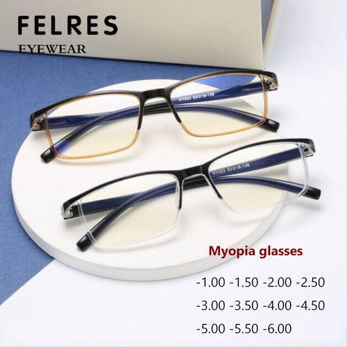 Ultralight Myopia Nearsighted Glasses For Men Women Small Frame Square ...
