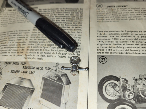 1:8 BIG Scale T Bucket Hot Rod Moto Meter Radiator Cap Big T, Red Demon ...