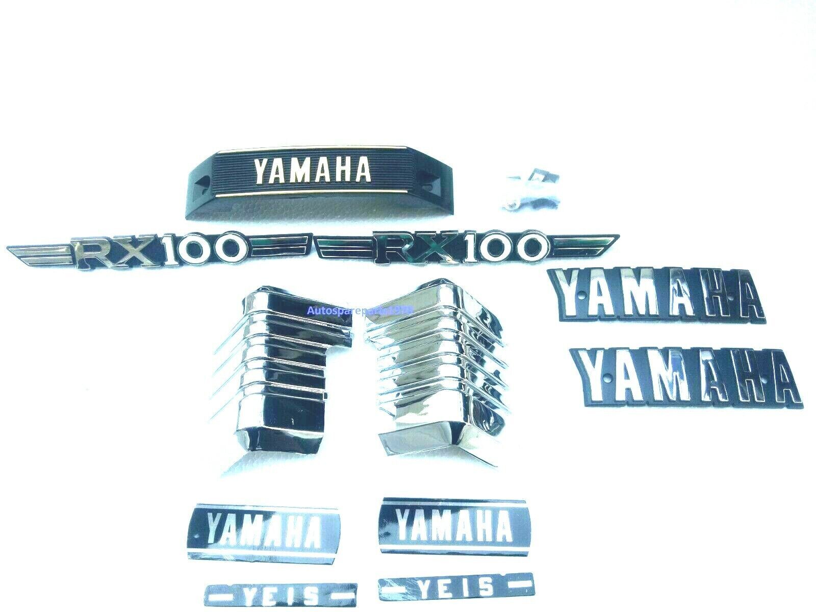Yamaha RX100 Tank & Side Cover 3D Chrome Emblem Logo Monogram Kit | eBay