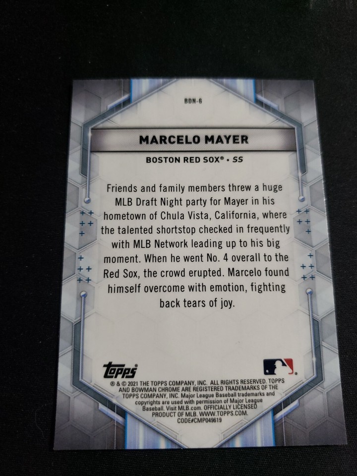 2021 BOWMAN CHROME DRAFT #BDN-6 MARCELO MAYER DRAFT NIGHT | eBay