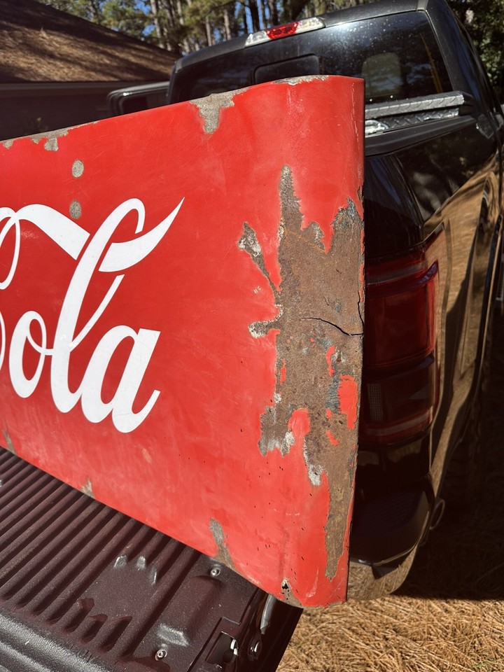 1950s Original Coca-Cola Porcelain Sign Sled, Large 68" x 24" | eBay
