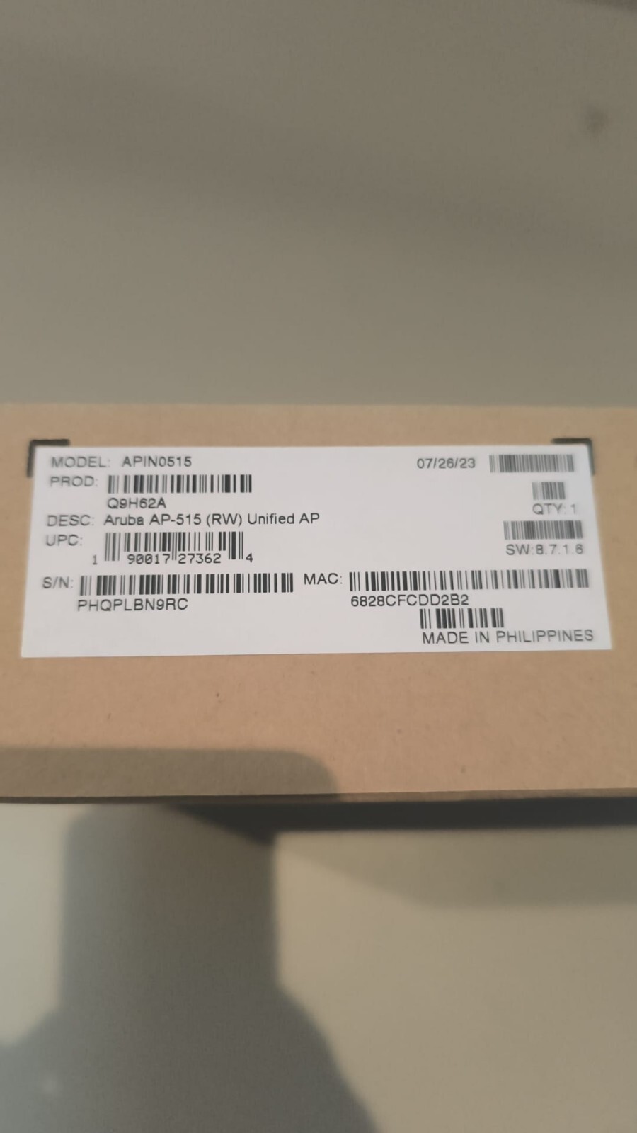 HPE Aruba Q9H62A AP-515 (RW) wireless access point Bluetooth Wi-Fi 6 ...