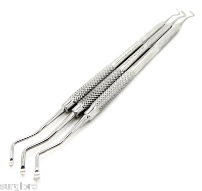 EXCAVATOR SET OF 3 DENTAL COMPOSITE RESTORATIVE INSTRUMENTS 1.2MM 1.5MM ...