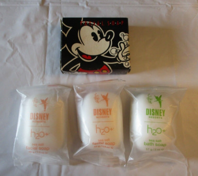 4 Disney H20 Soaps 1 Green Bath 2 Orange Facial 1 Mickey Mouse Black ...
