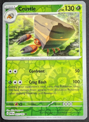 Crustle Reverse Holo NM 007/182 Paradox Rift Pokemon Card | eBay