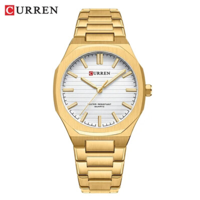 CURREN Men Brand Watch Luxury Gold Wristwatch Full Steel Males Quartz ...