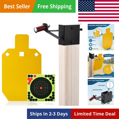 AR500 Steel Target for Shooting, 1/2 inch Thick Metal Target with T ...