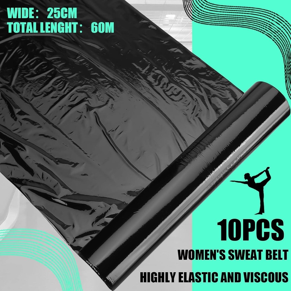 Yinder 10 Rolls 60 Meters Plastic Body Wrap Stomach Osmotic Wraps Film ...