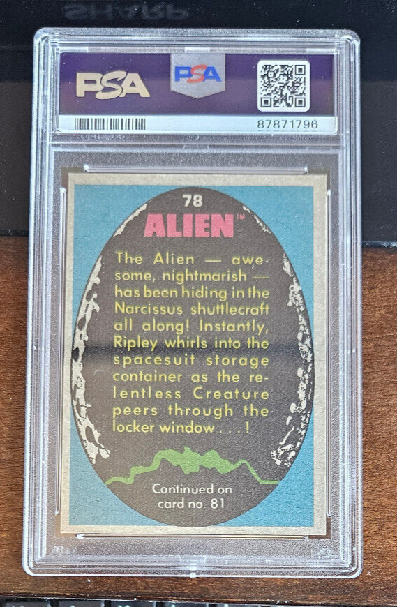 1979 ALIEN # 78 IT LIVES TO DESTROY (ALIEN FRONT) PSA 8 | eBay