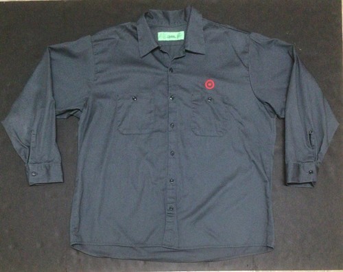 Target Store Employee Uniform Button Up Shirt Mens 2XL Green Long ...