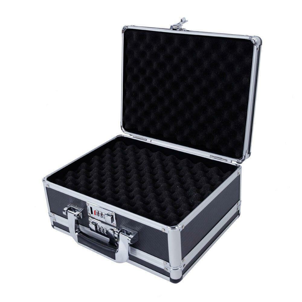 Double Sided Aluminum Pistol Gun Case Security Handgun Carry Storage ...