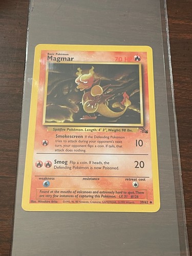 Magmar - 39/62 - 1st Edition FOSSIL - NM-MINT - Uncommon - Pokémon Card ...