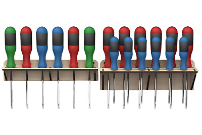 Tool Rail Rack Holder Screwdriver Organiser Wall Mount 6 or 12 ...