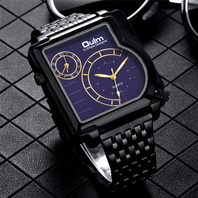 Oulm Watch Men's Military Sport Quartz Analog Wrist Watches Steel ...