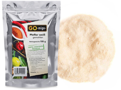 Pfeffer weiß gemahlen 100g | eBay.de