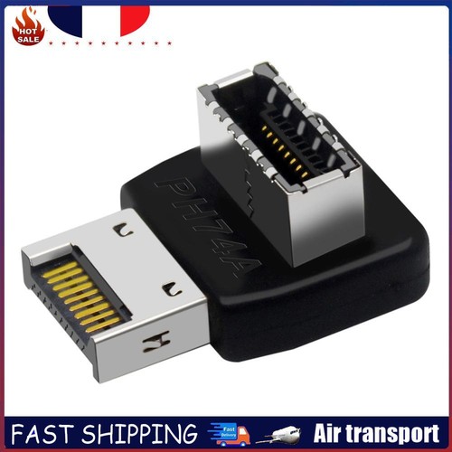 Front Type-C Internal Header Adapter USB 3.1 Type-E 90 Degree Converter ...