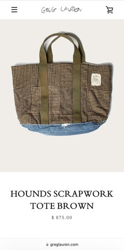Greg Lauren New GL Scraps Tote Bag | eBay
