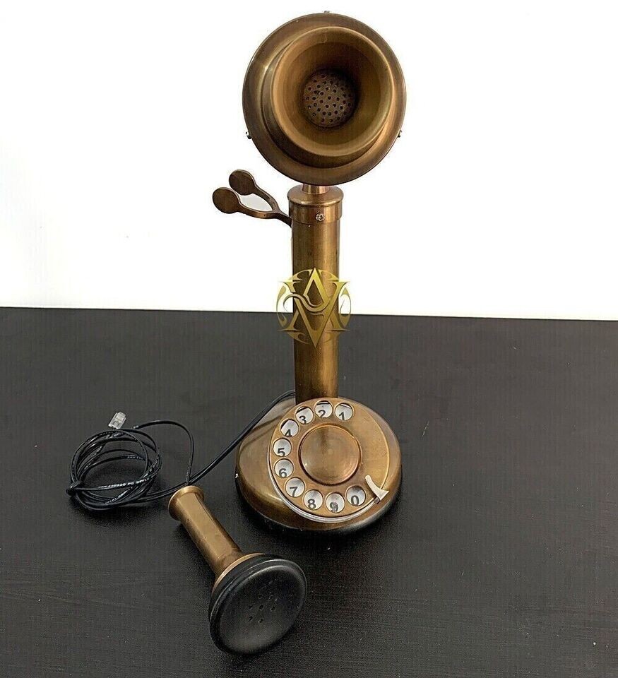 Nautical Antique Finish Brass Landline Telephone Rotary Dial ...