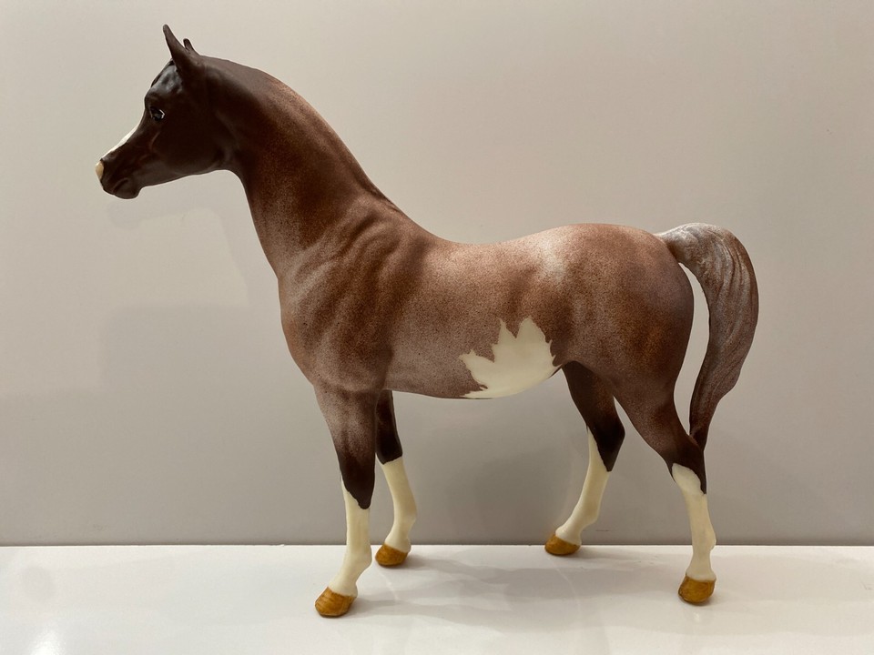 Breyer 2025 Custom Traditional Red Roan Sabino Pinto Proud Arabian Mare ...