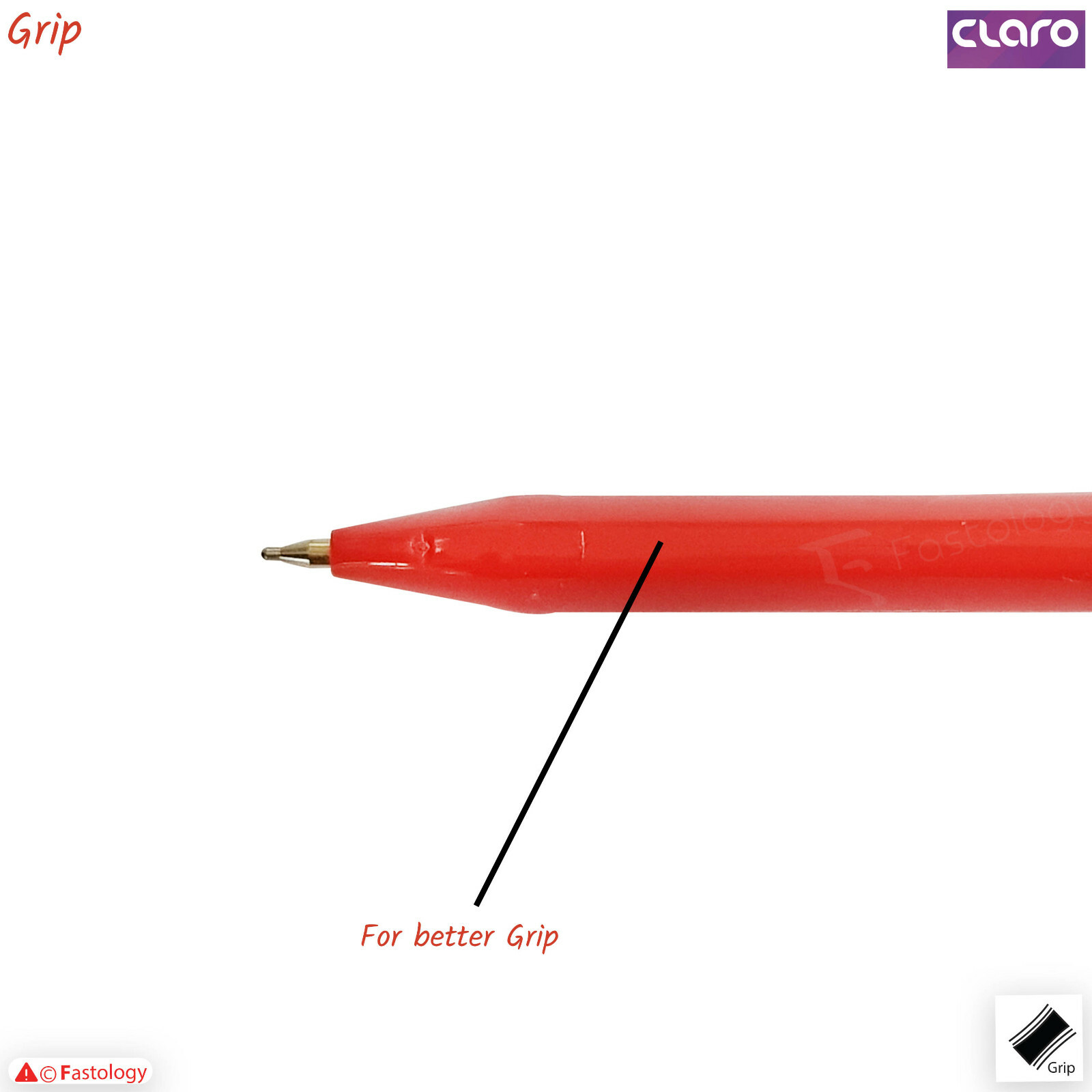 RED Ballpoint Pens CLARO Trion-RT Retractable 0.7mm Fine Point Smooth ...