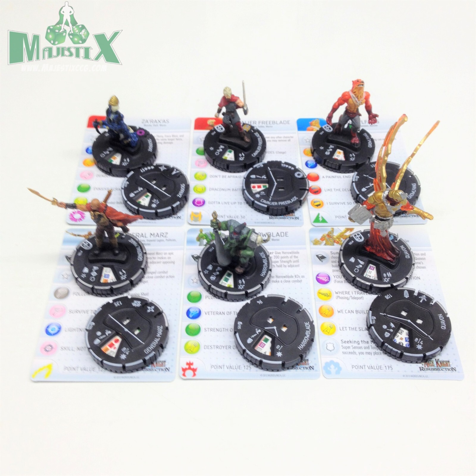 Heroclix Mage Knight: Resurrection set COMPLETE lot of 6 Starter Set ...