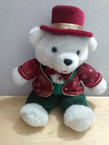 Snowflake Teddy Bear Christmas 2003 Stuffed Plush by Dan Dee Red, White ...