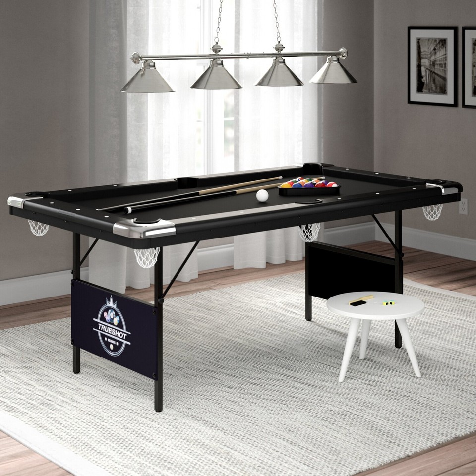76" Pool Table - Foldable and Portable - All Needed Billiard Accessorys ...