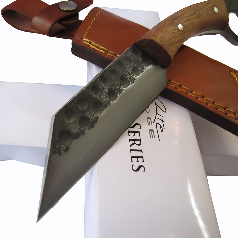 Rite Edge SEAX Blade Karambit KNIFE w/ Leather Sheath Hand Forged - 9 1 ...