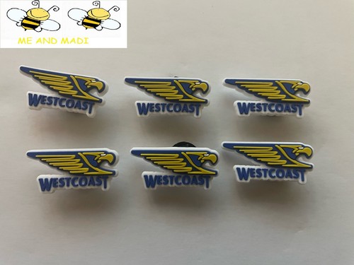 NEW 6 PIECES AFL WESTCOAST EAGLES FOOTBALL CLUB CHARMS JIBBITZ CROCS 89 ...