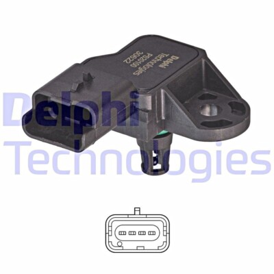 DELPHI MAP Pressure sensor For CITROEN C3 II C4 PEUGEOT 207 Cc 308 07 ...