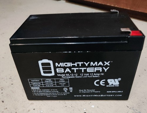 Mighty Max 12V 12Ah F2 Razor Battery fits MX500 MX650, W15128190003 | eBay
