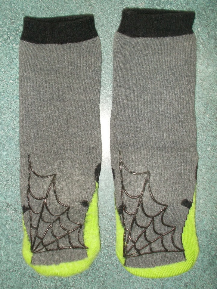 Ogre Green Trick or Treat Halloween Socks Slippers Non-Slip Soles ...