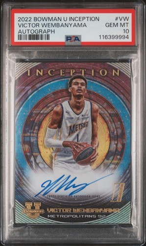 2022 Bowman University Inception 1ST On Card Auto Victor Wembanyama #VW ...