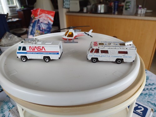 Lot of 3 Matchbox NASA Tracking Vehicle/ Command Center & Helicopter ...