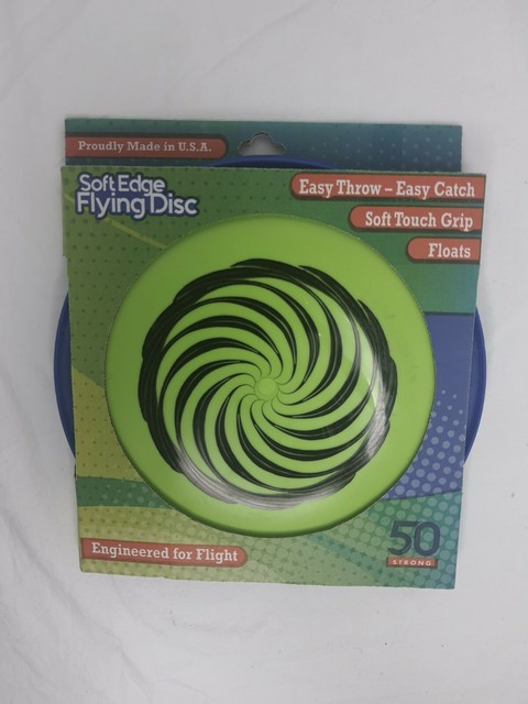 Green Soft Edge Flying Disc Frisbee by 50 Strong-soft Touch Grip Made ...