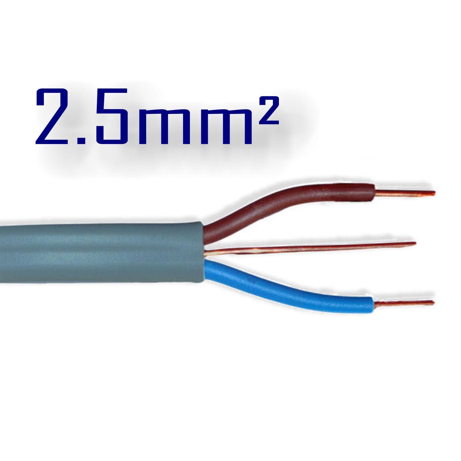Twin and Earth T&E Ring Main 6242Y 2.5 mm² Flat Cable Wire BASEC ...