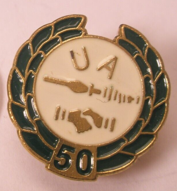 United Union Plumbers Pipe Fitters 50 Year UA Vintage Tie Tack Lapel ...