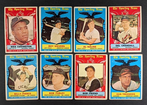 1959 Topps Baseball All Star Lot of 8 Cards | eBay