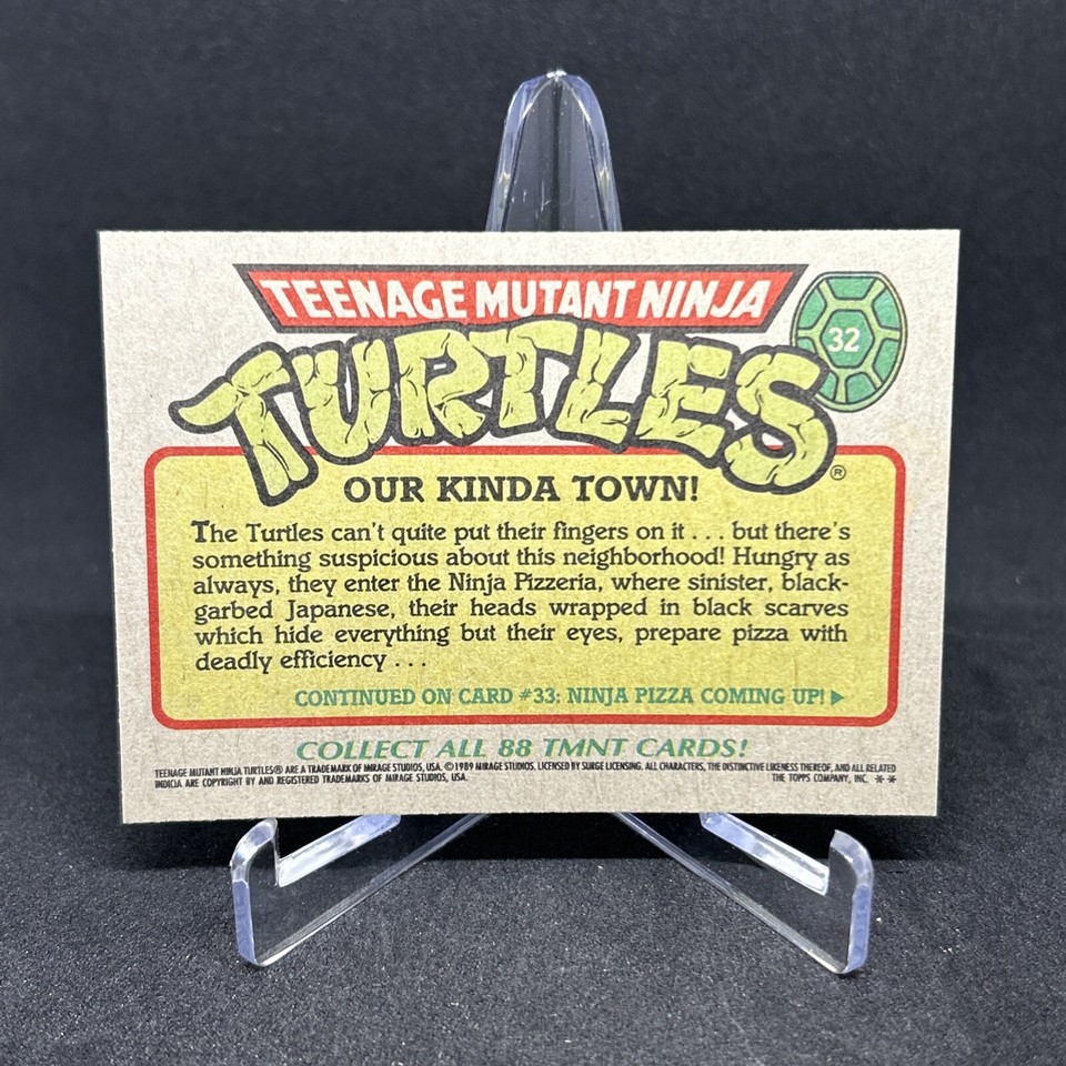 1989 Topps Teenage Mutant Ninja Turtles TMNT Series 1 #32 Our Kinda ...