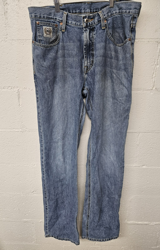 Cinch Blue Jeans White Label Mens Size 34x36 Relaxed Straight Workwear ...