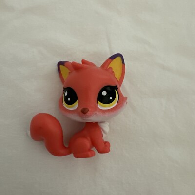 LITTLEST PET SHOP LPS Pink Red Fox Lady Luck Rare Yellow Eyes Toy | eBay