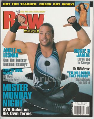 WWE RAW Wrestling Magazine November 2002 Rob Van Dam RVD Ivory Rosie ...