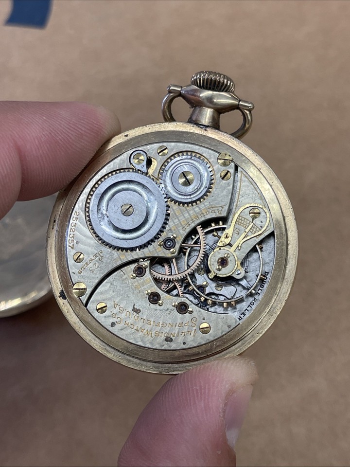 Vintage Jason Weiler & Sons Gold Filled Pocket Watch Elgin Ramona 20 ...