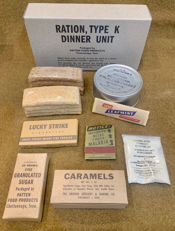 Mid War Fully Edible WWII Reproduction K Ration Breakfast Dinner Or ...