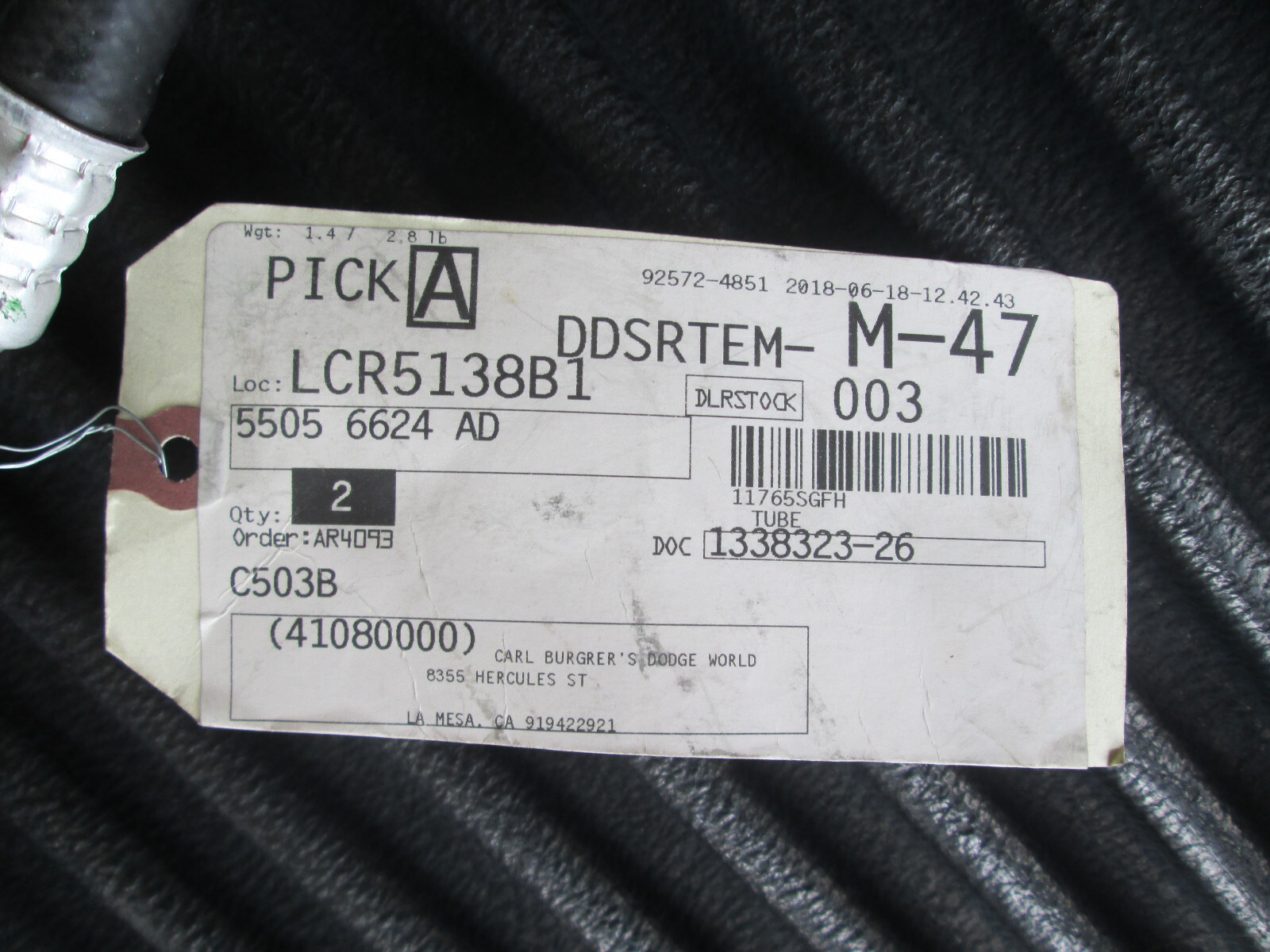 Jeep 3.8L Auto Transmission Cooler Line Mopar OEM Replacement ...