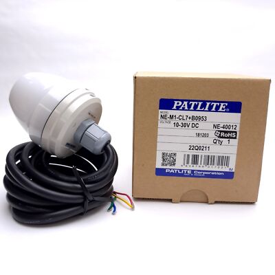 Patlite NE-M1-CL7+B0953 Signal Light, ø57mm, 10-30VDC, 7 Color LED, 2m ...