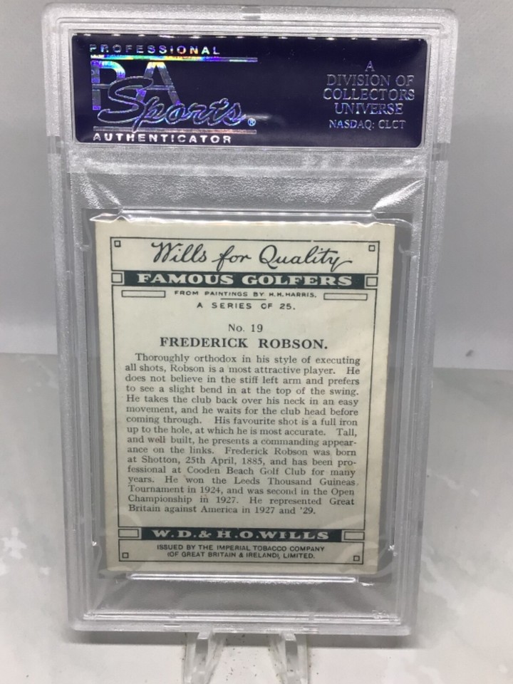 1930 Wills Famous Golfers #19 Frederick Robson PSA 5 | eBay