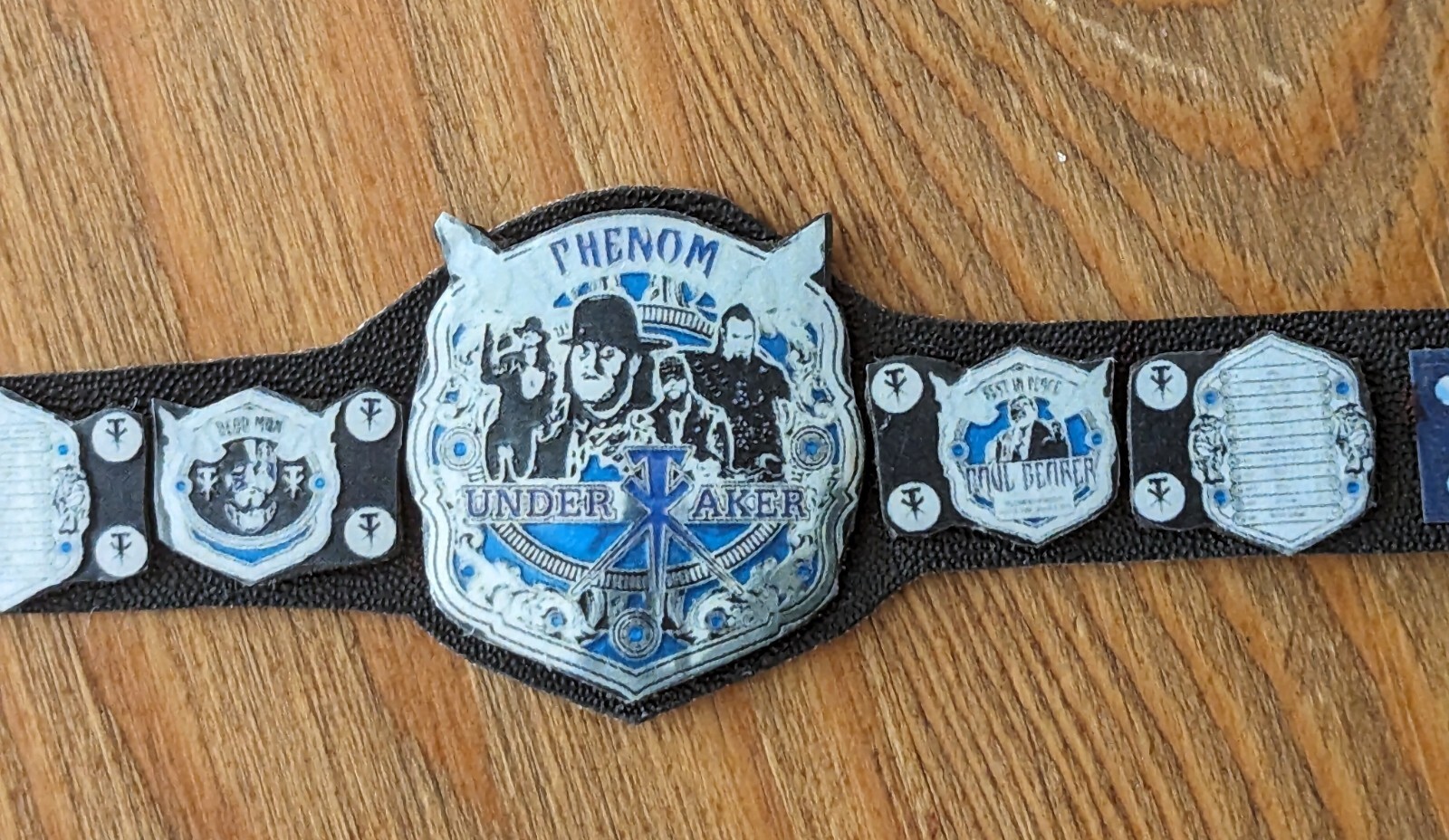 Custom WWE Undertaker PHENOM Championship Wrestling Title Belt LEATHER ...